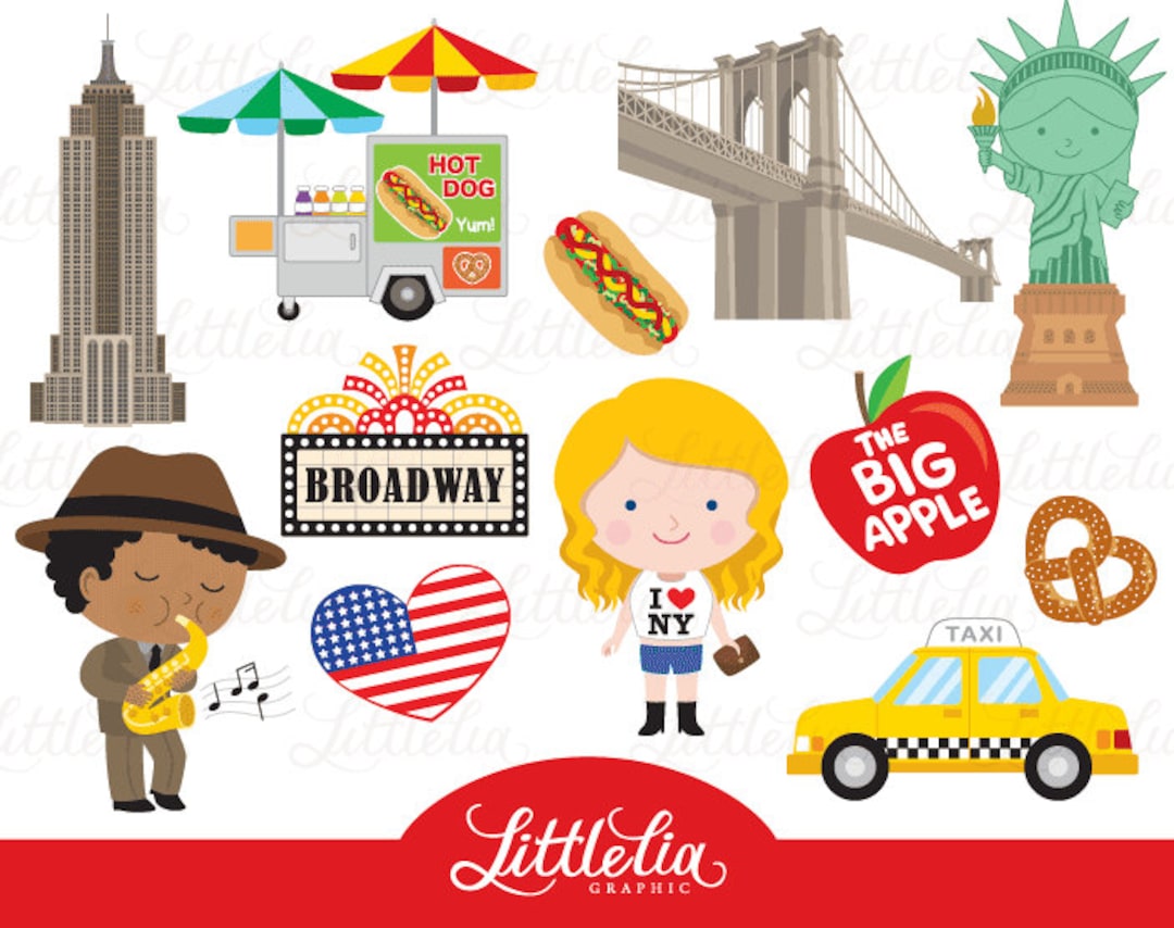 New York Clipart - I Love NY Clipart - 16030 - Etsy