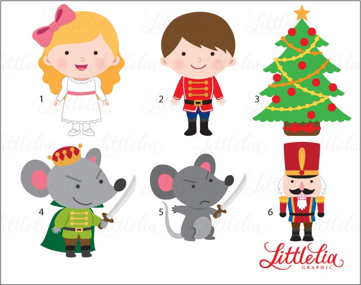 Nutcracker Ballet Christmas Nutcracker Clipart 15074 | Etsy
