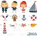 Let's Sail the Sea With Sailors Clipart Set/ Instant - Etsy
