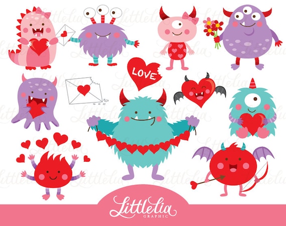 Clipart Valentines Monster