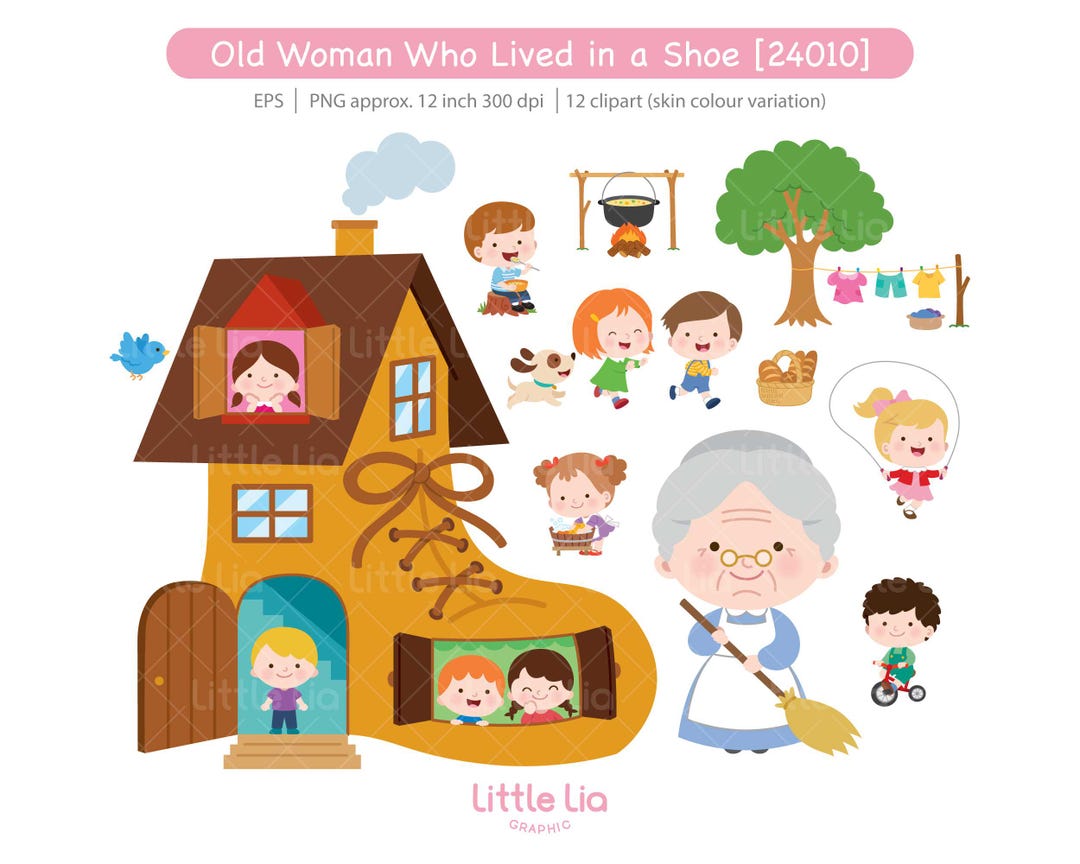Old Woman Who Lived in a Shoe - Nursery Rhymes - 24010 (including Black ...