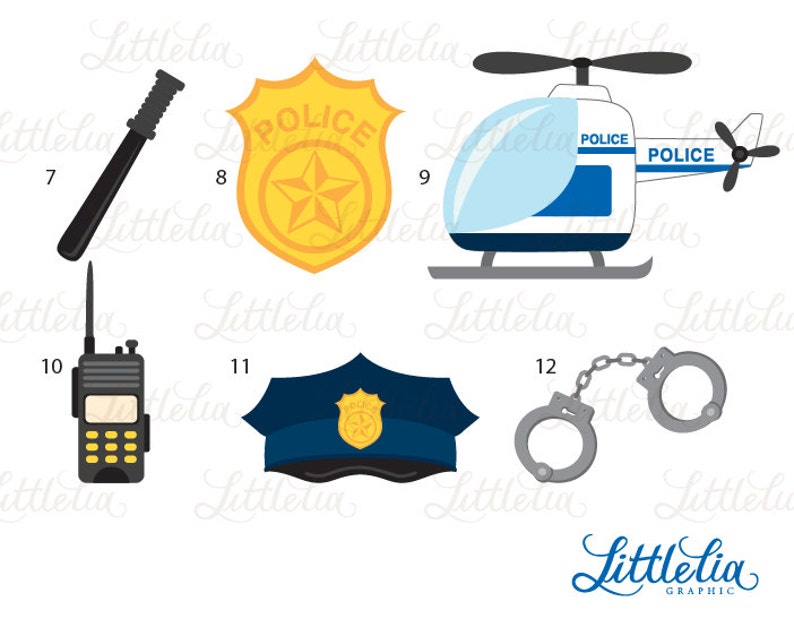 Police Clipart - Police Station Clipart - 15020 - Etsy