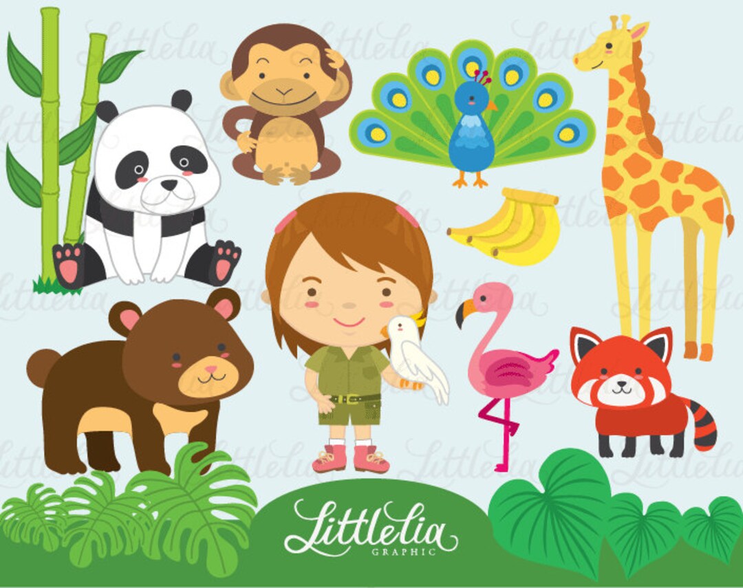 Animal Keeper Clipart Set/ Instant Download - 14013 - Etsy