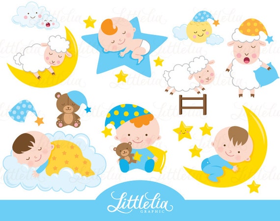 Sleeping Baby Boy Clipart