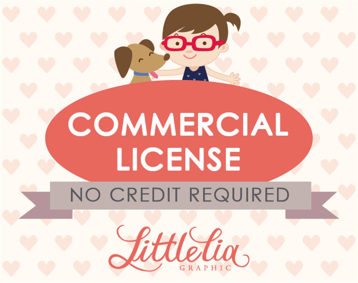 Commercial Use License No Credit Required for 1 Graphic Set - Etsy