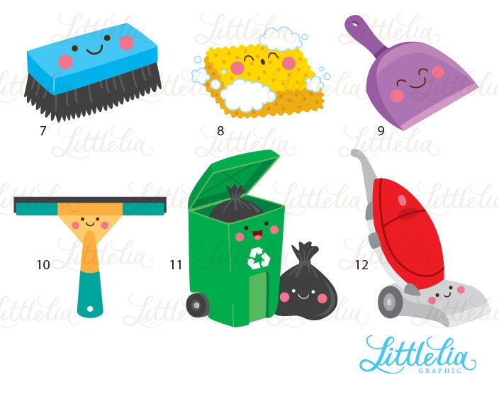 Cleaning Kawaii Clean Day Kawaii 16087 - Etsy UK