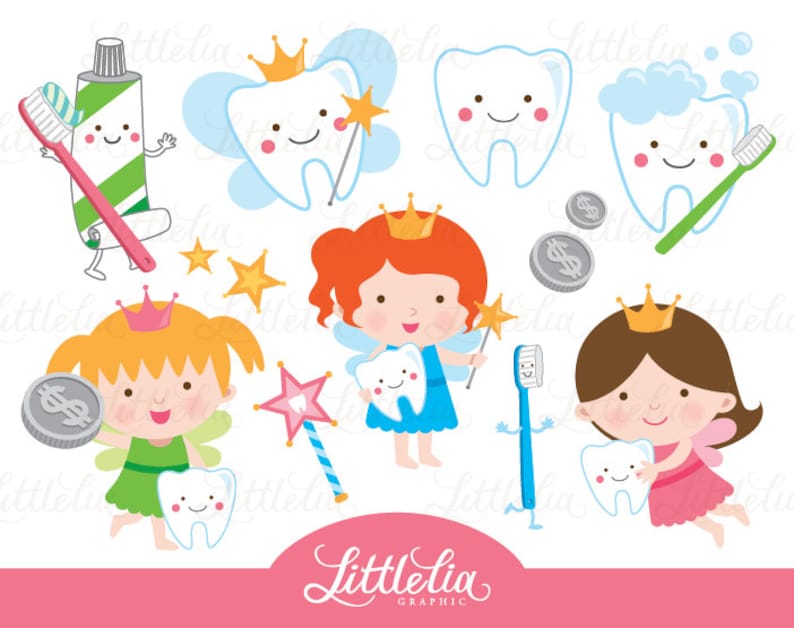 Tooth Fairy Teeth Clipart 15060 - Etsy