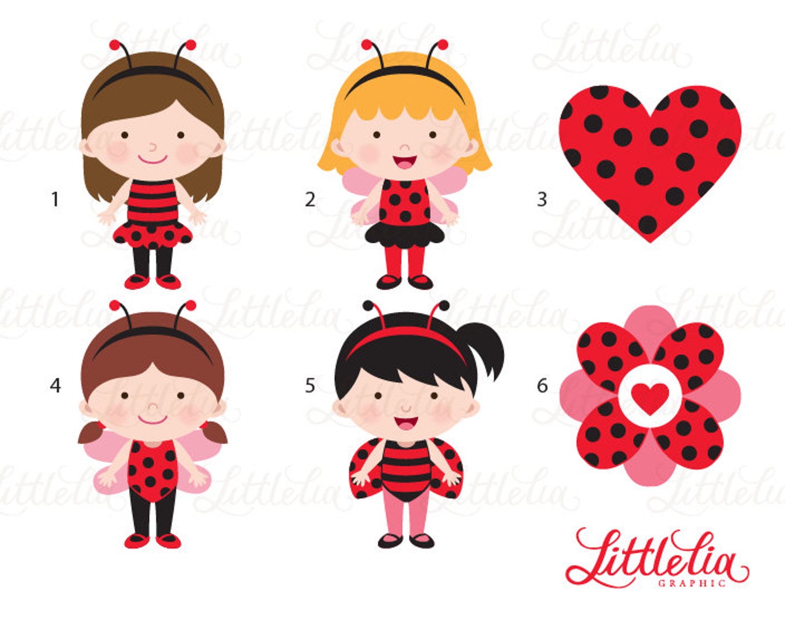 Ladybug Clipart Spring Bug Clipart 15084 - Etsy