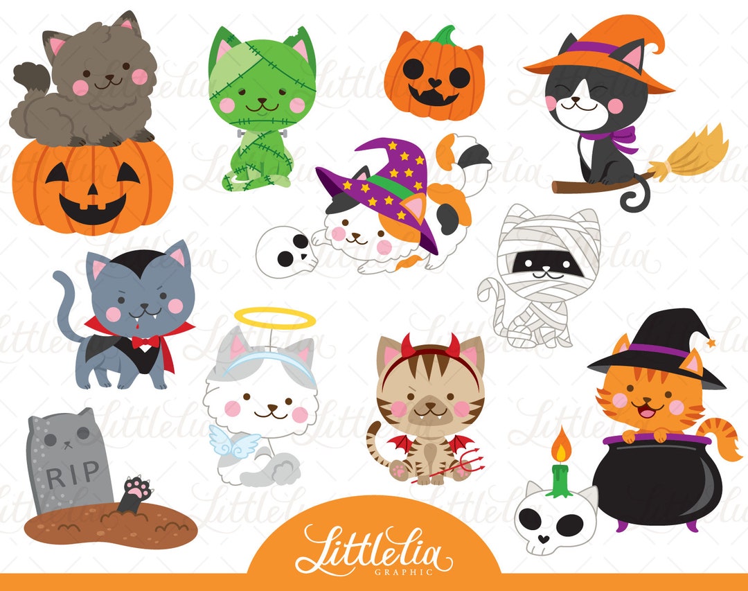 Halloween Cat - Cute Cat - 19001 - Etsy