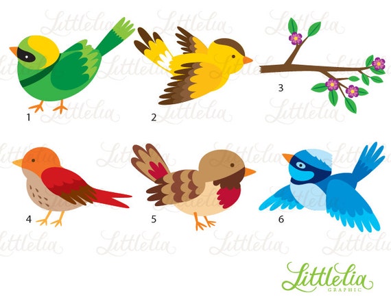 Spring Birds Clipart