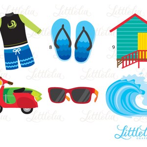 Surfer Boy - Beach Clipart - 16023 - Etsy