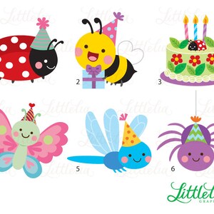 Bug Party Clipart - Bug Clipart - 17037 - Etsy