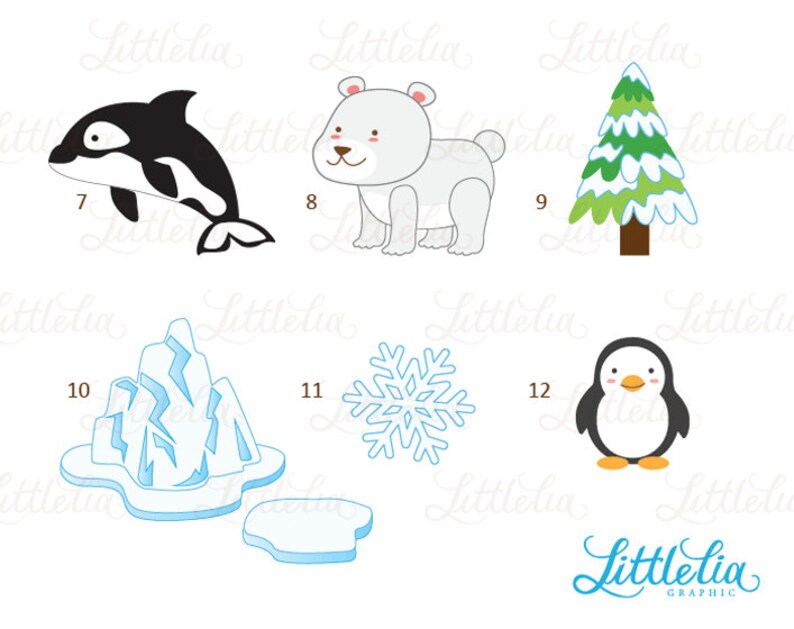 Frosty Friend Clipart Set - 14022 Digital Download - Etsy