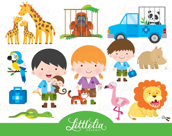 Jungle rescue rescate Animal veterinario clipart 15083 | Etsy