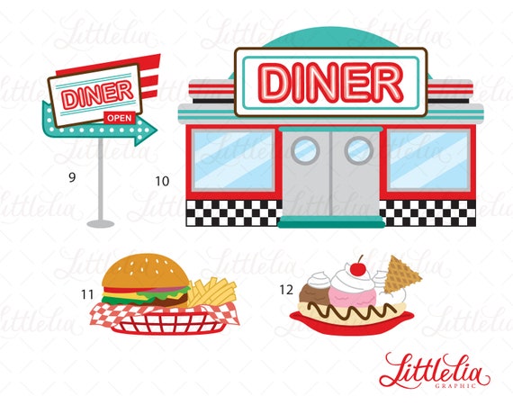 Retro Diner Clipart