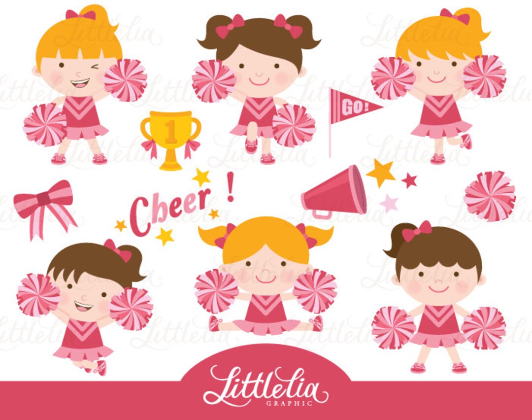 Cheerleader Clipart - Cheers Clipart - Dance Clipart - 15009 - Etsy