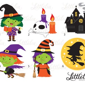 Scary Witch - Halloween Clipart - 16058 - Etsy