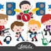Rock Star Boys Clipart - Music Clipart - 16099 - Etsy