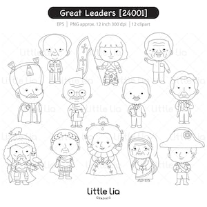 Great Leaders - World Leaders Clipart - 24001 (including Black and ...