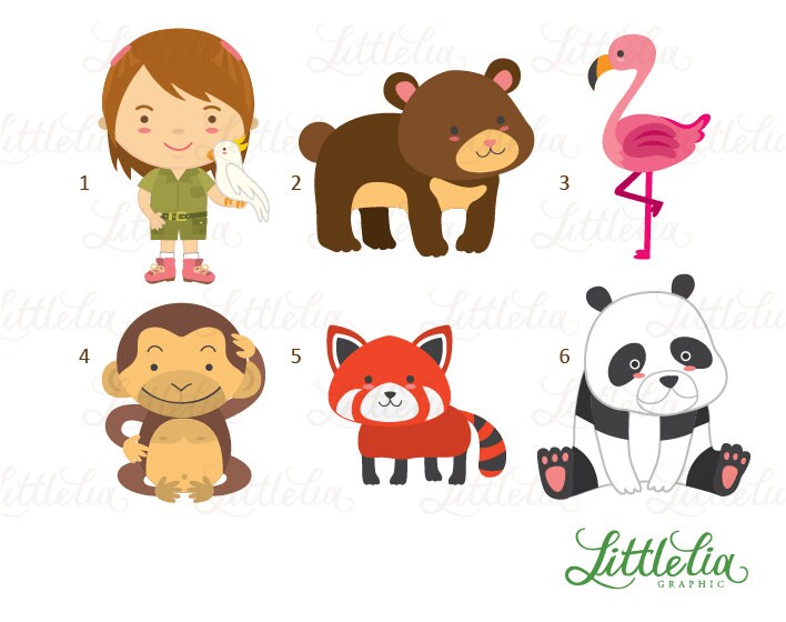Animal Keeper Clipart Set/ Instant Download - 14013 - Etsy