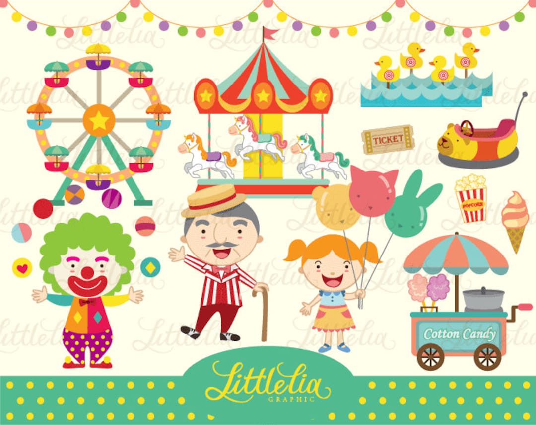 Carnival Cute Clipart Set / Instant Download - 13017 - Etsy
