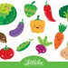 Cute Vegetable Clipart Veggie Clipart 15063 - Etsy