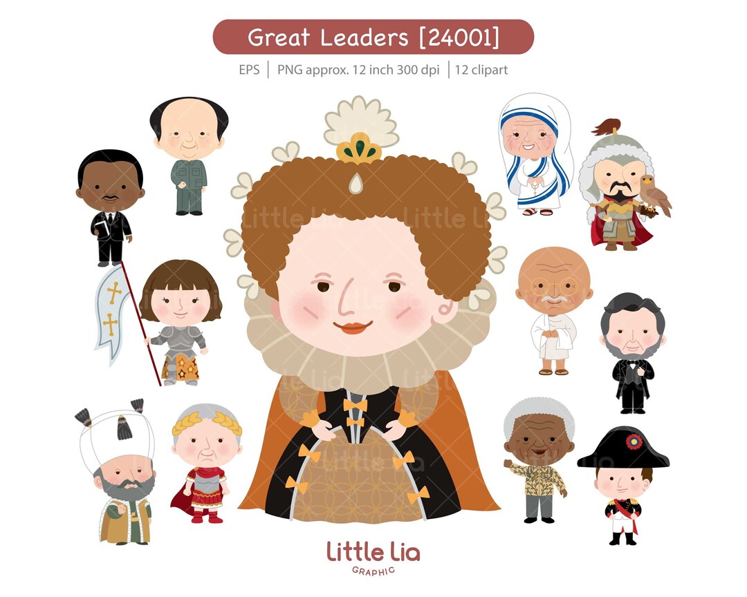 Great Leaders - World Leaders Clipart - 24001 (including Black and ...