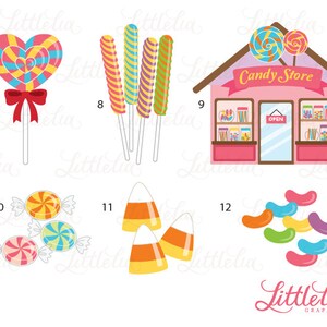 Candy Shop Clipart - Sweet Candy Clipart - 15039 - Etsy