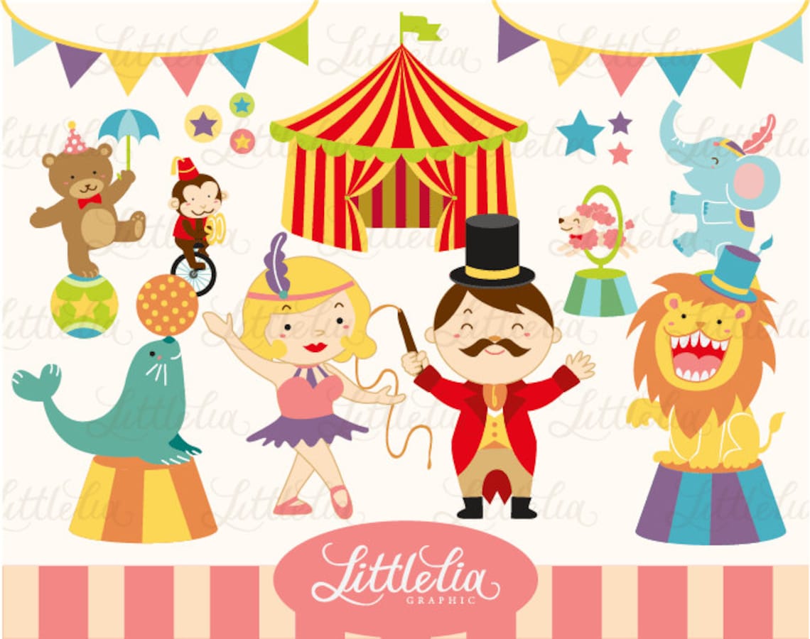Circus Digital Clipart Set / Instant Download 13002 - Etsy