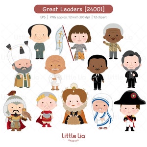 Great Leaders - World Leaders Clipart - 24001 (including Black and ...