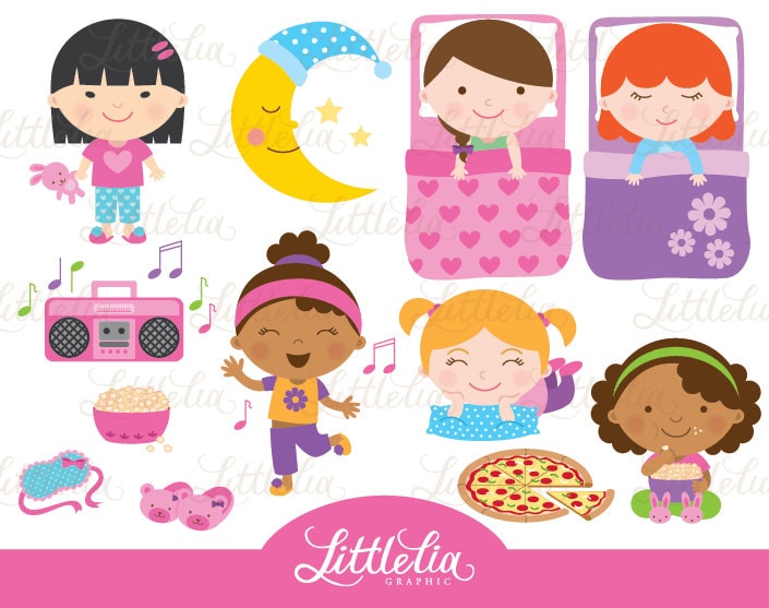 Kids Slumber Party Clipart