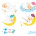 Counting Sheep Clipart - Sleep Clipart - Baby Clipart - 16040 - Etsy