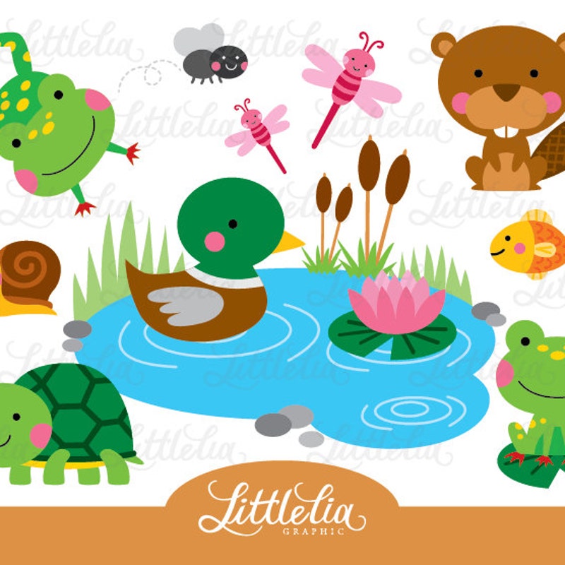 Pond Clipart - Etsy