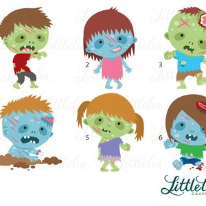 Zombie Clipart Halloween Clipart 16061 - Etsy