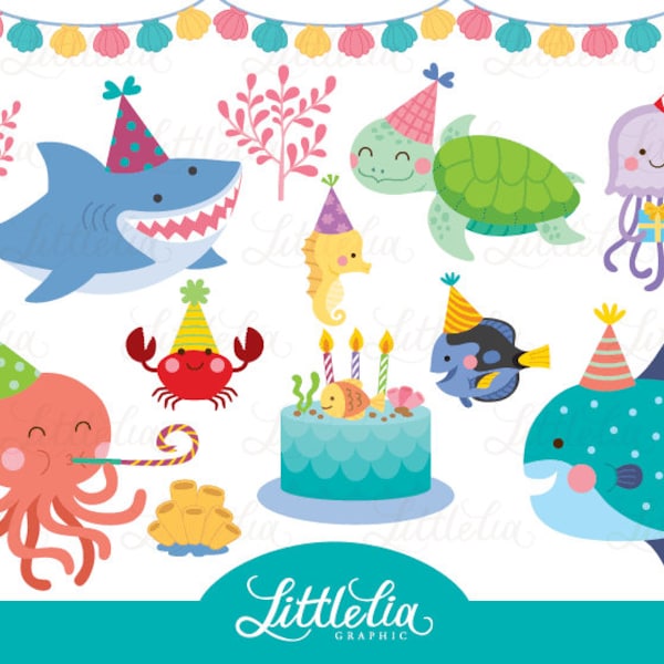 Sea Animal Clipart - Etsy