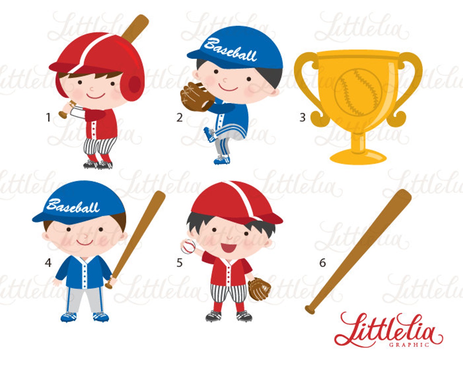 Baseball Clipart - Baseball Season Clipart - 15067 - Etsy