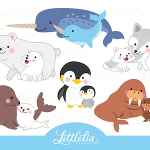 Arctic Mom and Baby - Motherhood Clipart - 17043 - Etsy