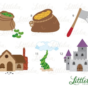 Jack and the Beanstalk Clipart - Fairytale Clipart - 15034 - Etsy