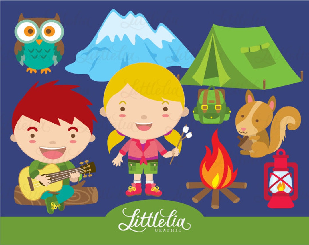 Fun Camping Clipart Set/ Instant Download - 14011 - Etsy