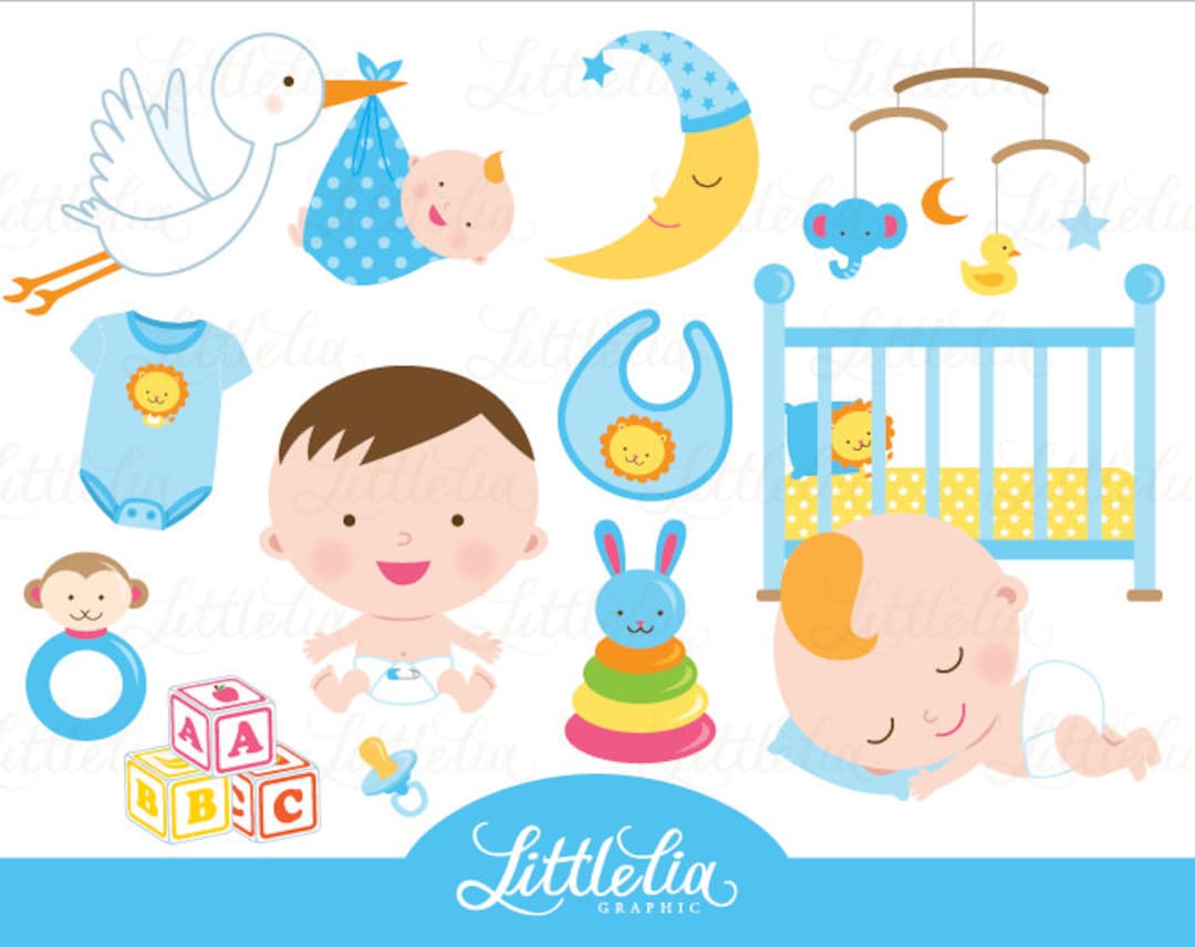 Baby Boy Clipart - Baby Clipart - 15017 - Etsy