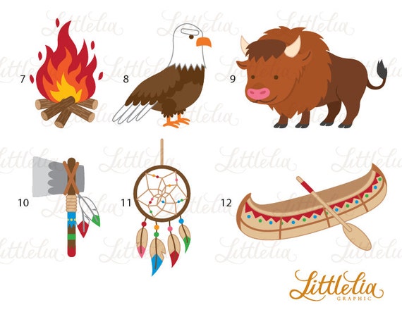 Simple Native American Cartoon Clipart