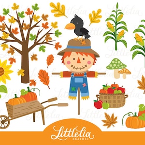 Fall Clipart - Harvest Autumn Clipart - 15070 - Etsy