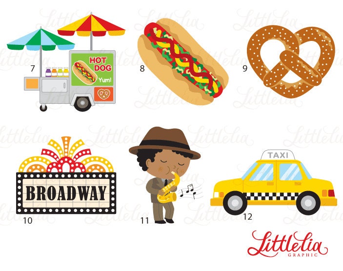New York Clipart - I Love NY Clipart - 16030 - Etsy UK