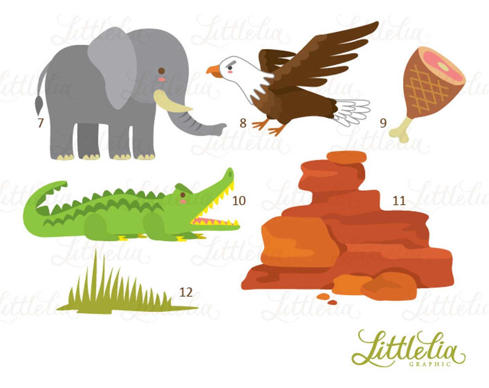Fun Safari Adventure Clipart Set/ Instant Download 14015 - Etsy