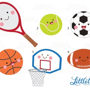 Sport Kawaii Clipart - Sport Clipart - 16075 - Etsy Australia