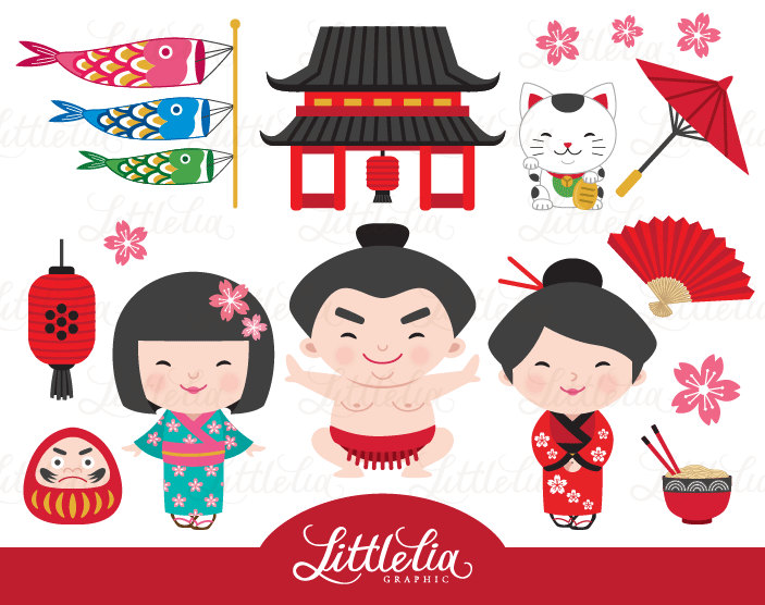 Culture Clip Art Japan Kokeshi Dolls Clipart Japanese Kimono Free SVG ...
