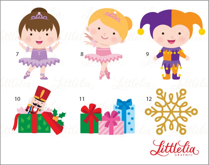 Nutcracker Ballet Christmas Nutcracker Clipart 15074 | Etsy