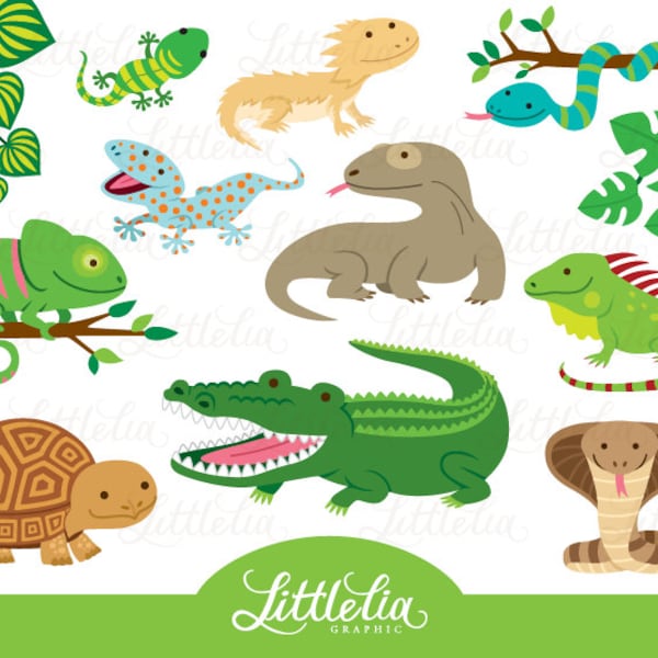Reptile Clipart - Etsy