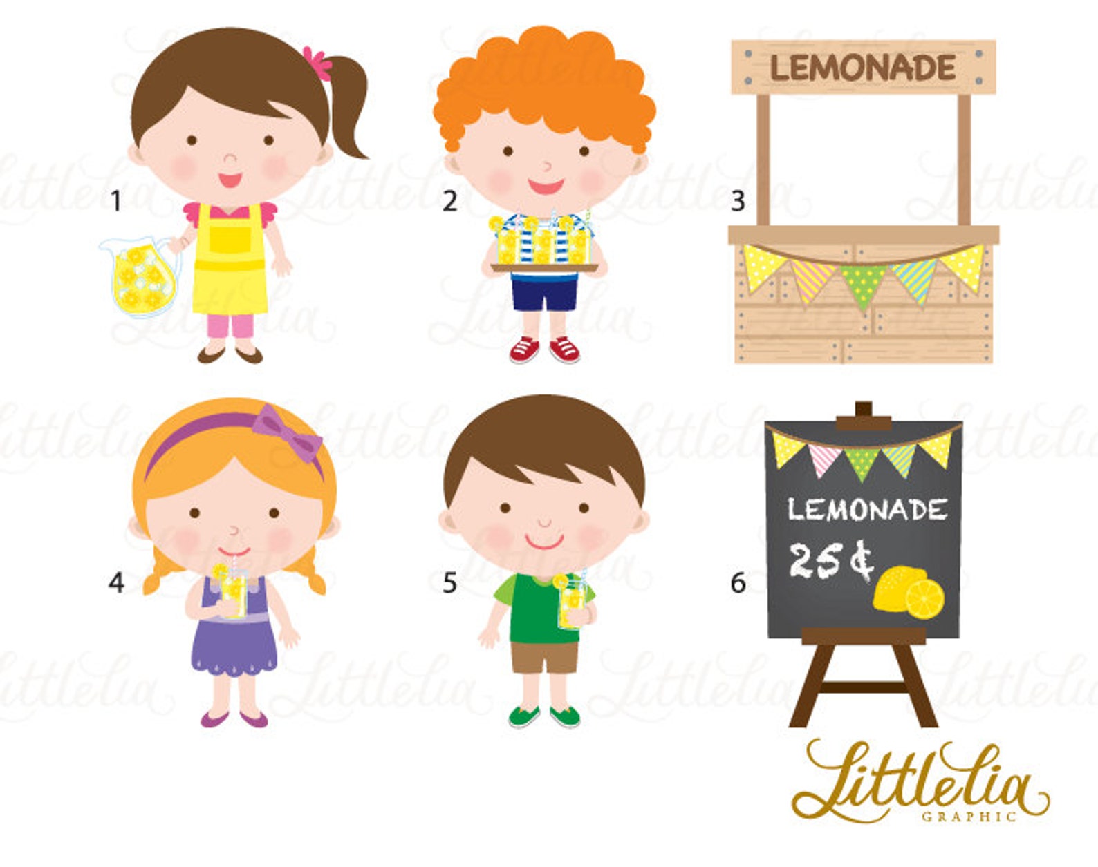 Lemonade Clipart Summer Clipart Lemon Clipart 15016 - Etsy