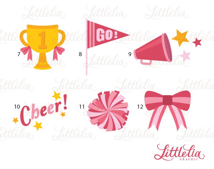 Cheerleader Clipart Cheers Clipart Dance Clipart 15009 - Etsy UK